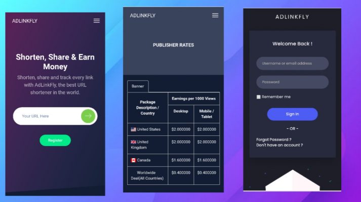 Adlinkfly Black Theme - MYDIGITALCART